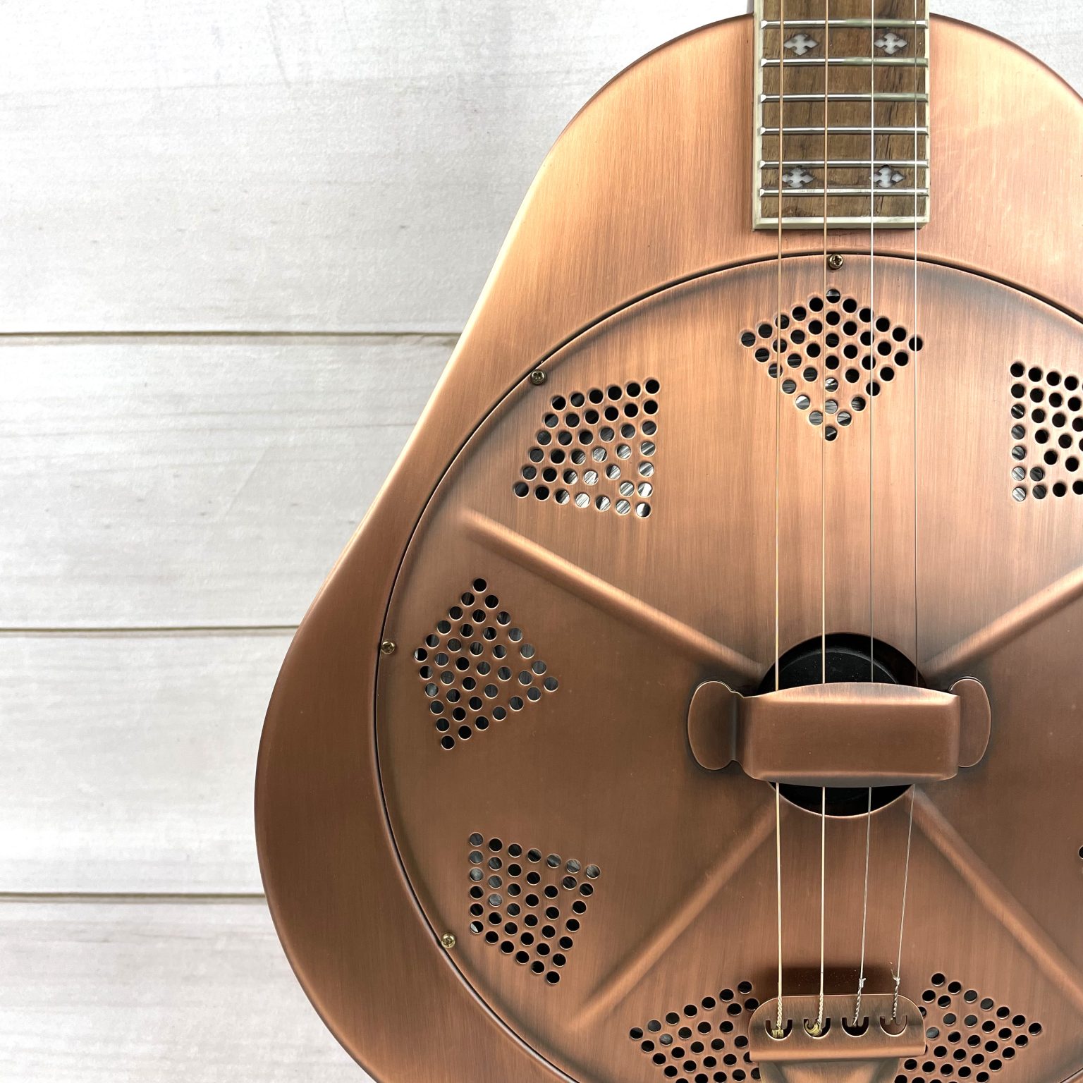 Royall Teardrop Tenor Singlecone Brass Body Resonator Burnished Brushed ...