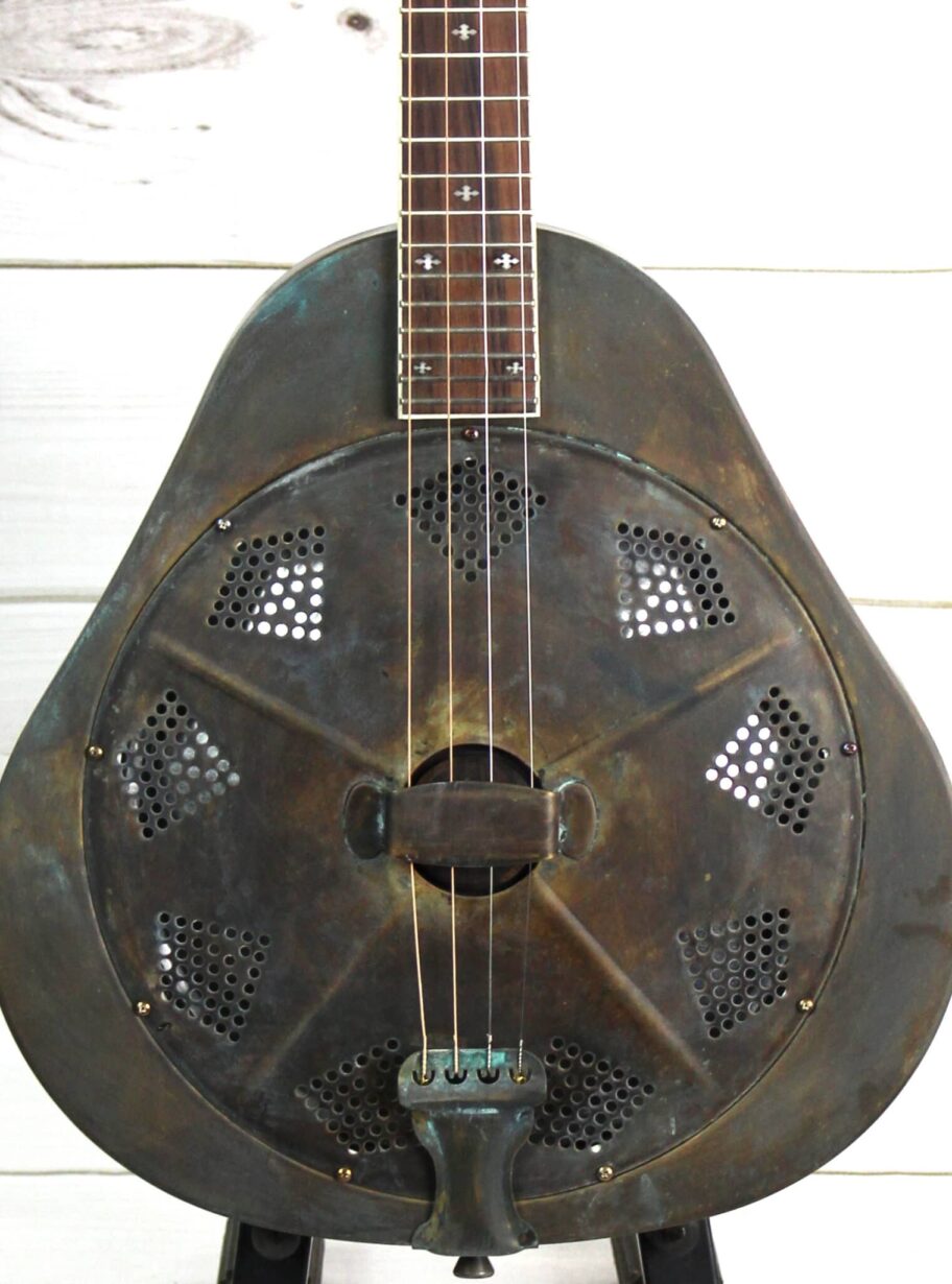 Royall Teardrop Tenor Resonator Distressed Brass Finish Brass Body ...