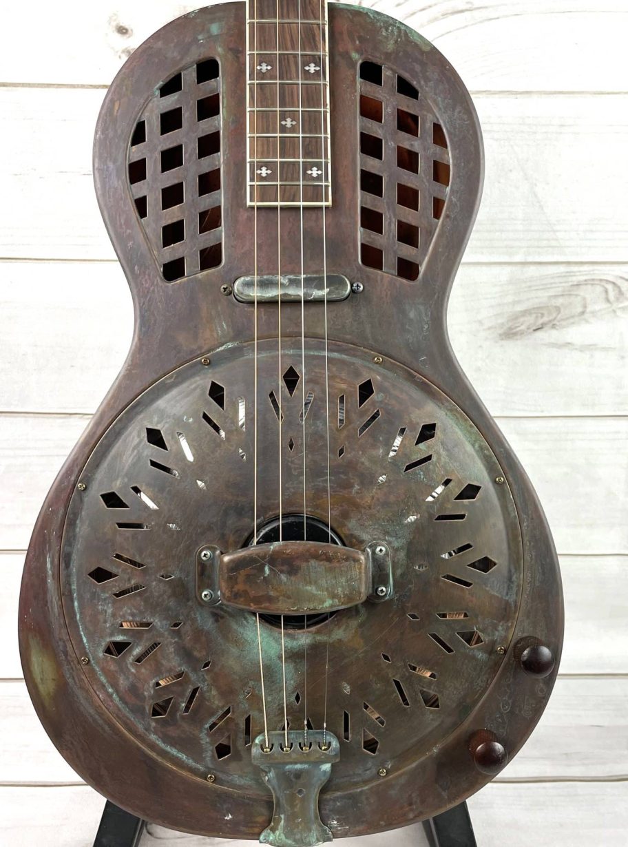 Royall Long Scale Parlor Tenor Resonator Distressed Relic Copper Finish ...