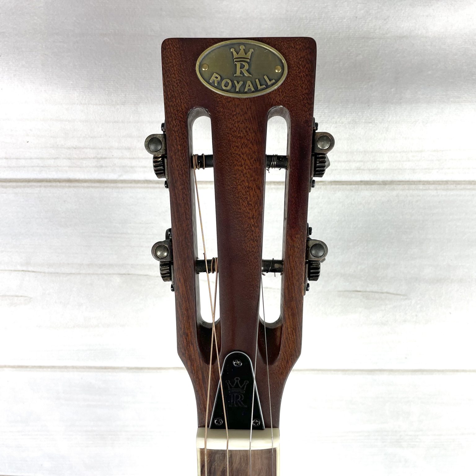 Royall Long Scale Parlor Tenor Resonator Distressed Relic Brass Finish ...