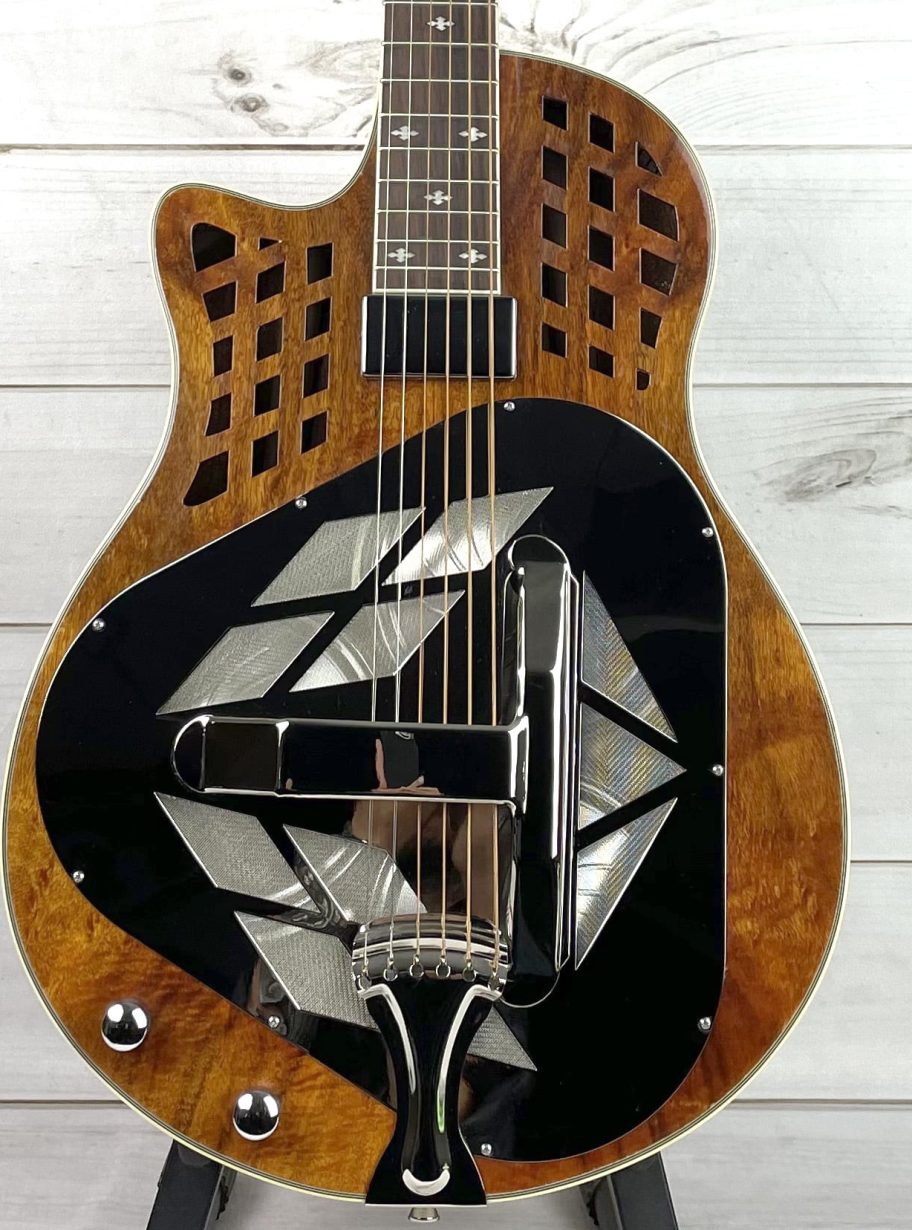 Royall Resonators Koa Tricone Lefthanded Cutaway Resonator With Wide ...
