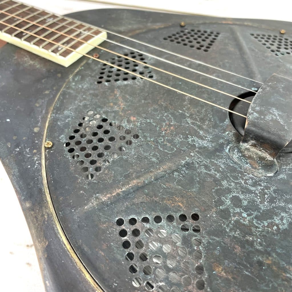 Royall Teardrop Tenor Singlecone Brass Body Resonator Distressed Relic ...