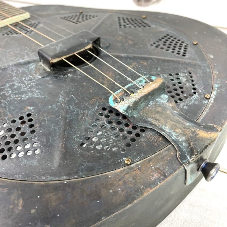 Royall Teardrop Tenor Singlecone Brass Body Resonator Distressed Relic ...