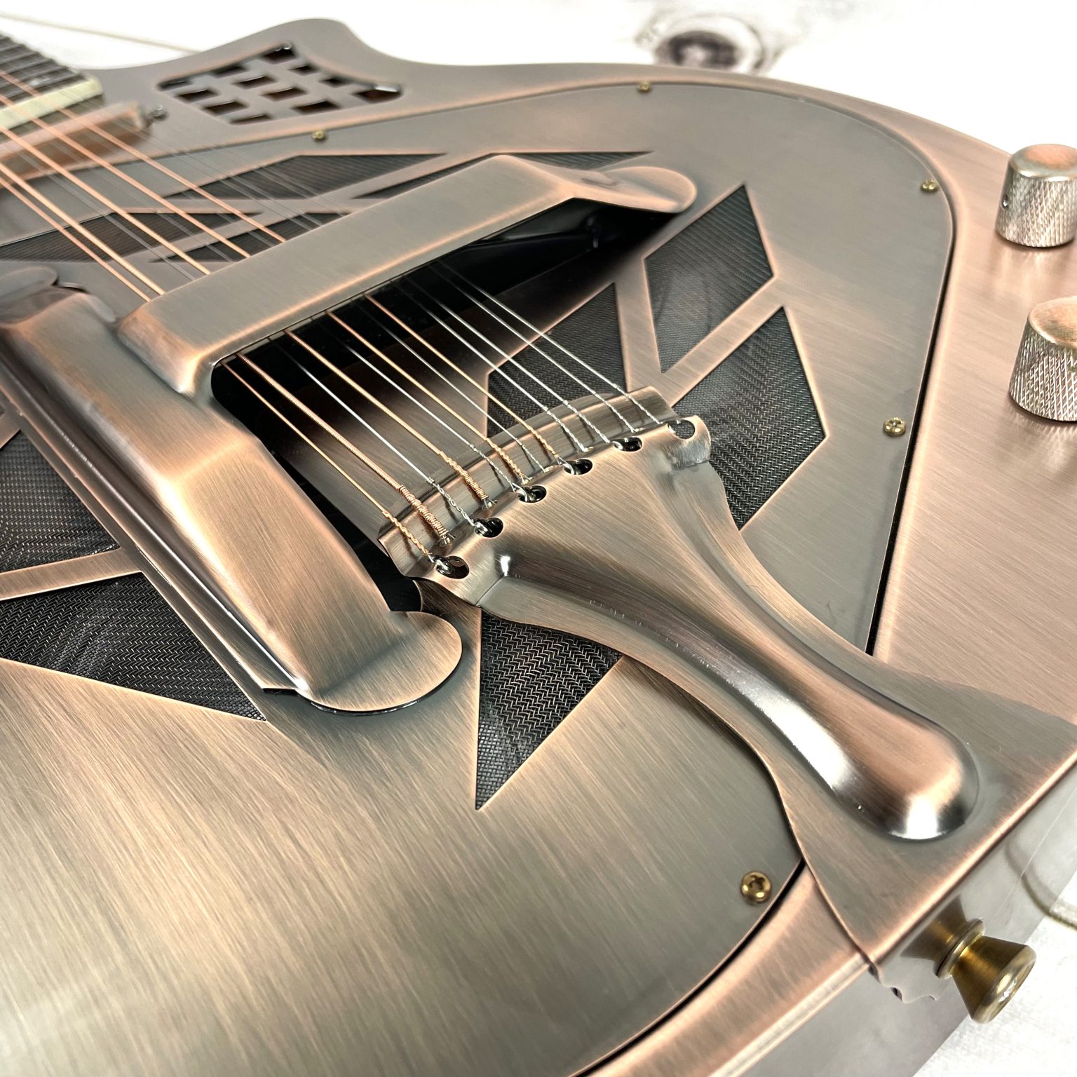 Royall Trifecta TC-14 Brushed Burnished Copper Finish Cutaway 12 String ...