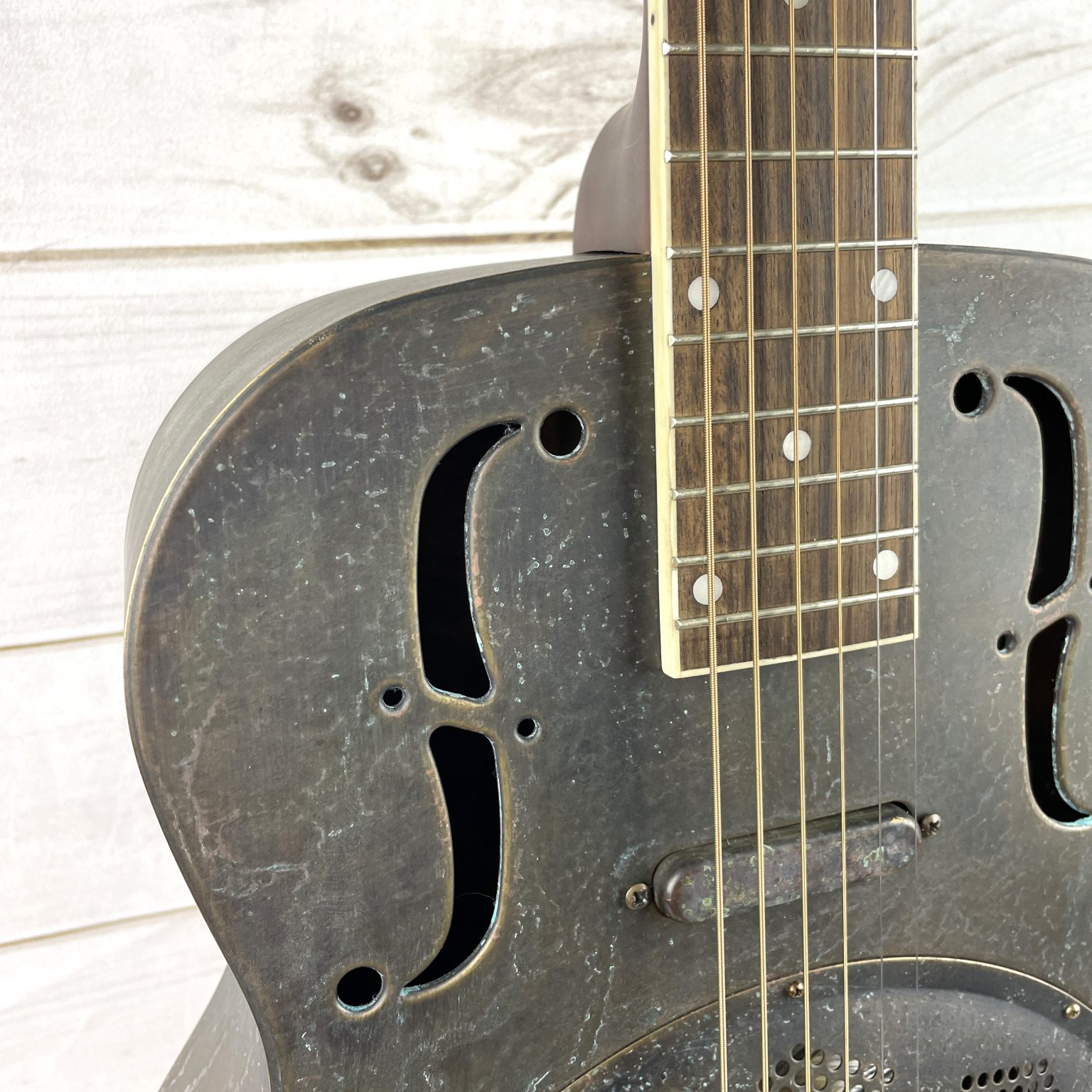 Royall FB Blues Hound Heavy Relic Copper Finish 14 Fret Single Cone ...