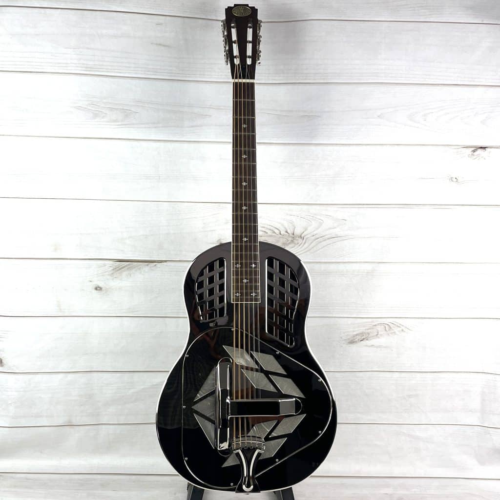 Royall Trifecta Bright Mirror Nickel Finish Brass Body Tricone Resonator Guitar - The Royall ...