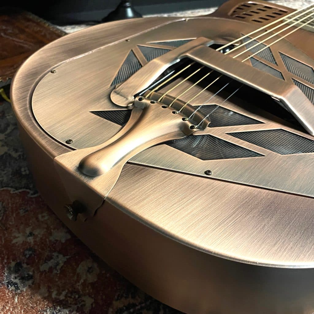 Royall Trifecta Burnished Copper 14 Fret Cutaway Brass Tricone ...