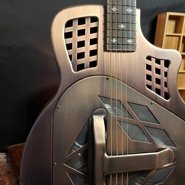 Royall Trifecta Burnished Copper 14 Fret Cutaway Brass Tricone ...