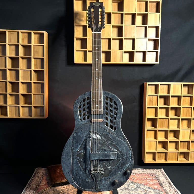 Royall Trifecta Relic Blue Wash Copper 12 String Tricone Resonator With ...